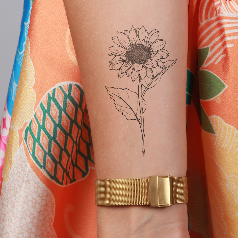 Sunflower tattoo flash | Orangetattooshop.com